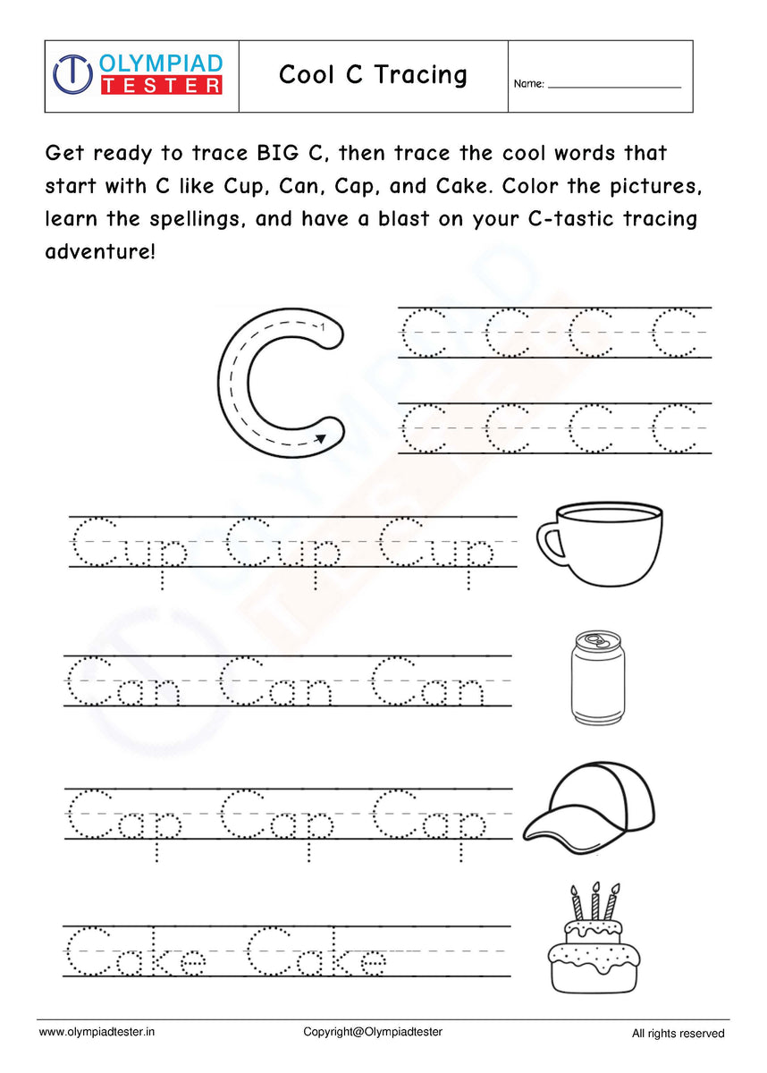Tracing Letter C | Olympiad tester