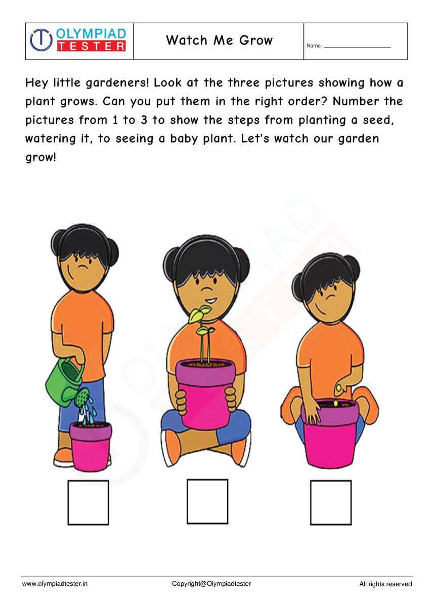 Watch Me Grow: Sequence the Steps of Planting and Watering! | Olympiad ...