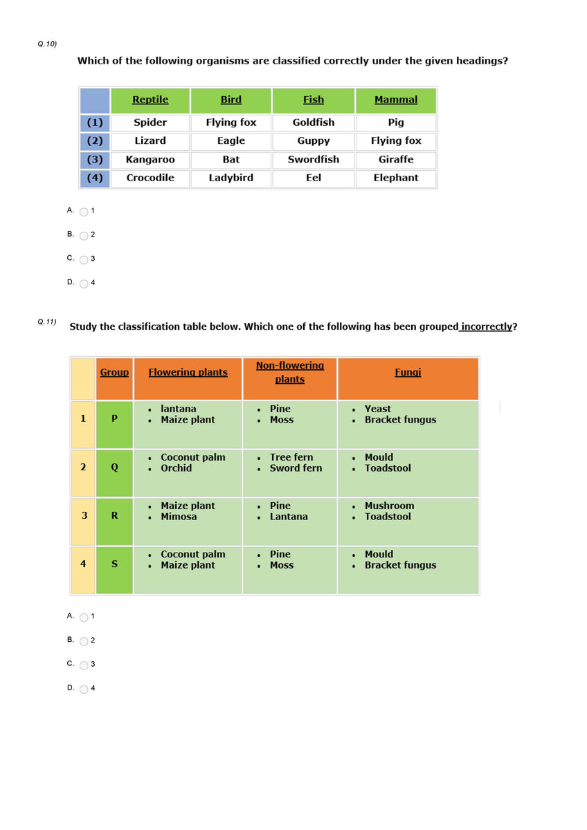 Science Olympiad Class 5 Sample Question Paper 12 Olympiad Tester