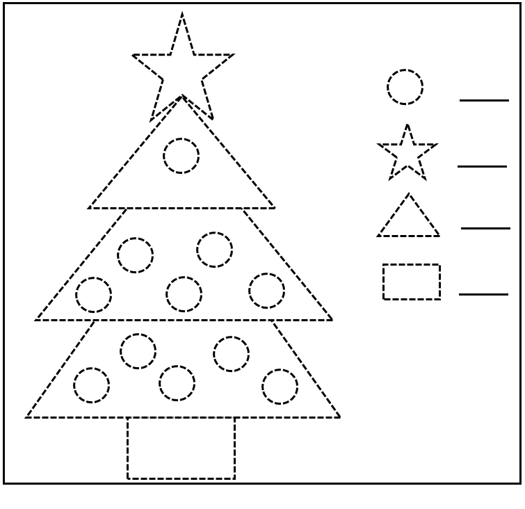 Free Kindergarten Worksheets - Christmas 69 | Olympiad tester