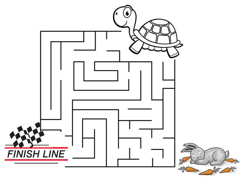 The Tortoise and The Hare Maze Worksheet | Olympiad tester