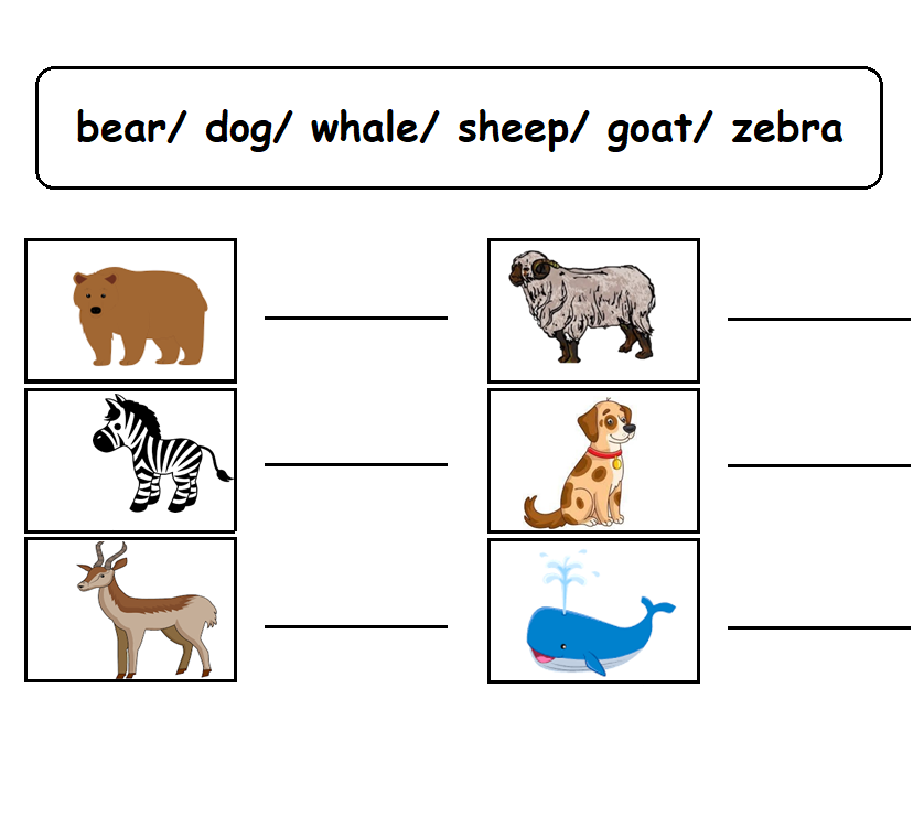 Free Kindergarten Worksheets - Animals 10 | Olympiad tester