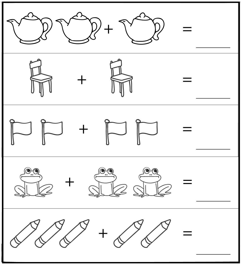 Count, Write and Add: A Fun Worksheet for Young Learners | Olympiad tester