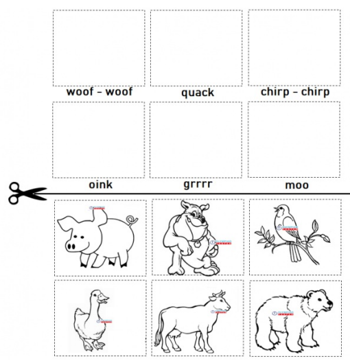 Match the Animals to Their Sounds Worksheet | Olympiad tester