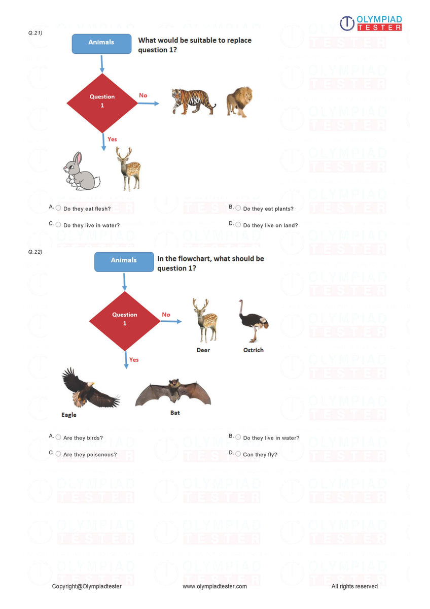 Class 1 Science - Mock test 22 | Olympiad tester