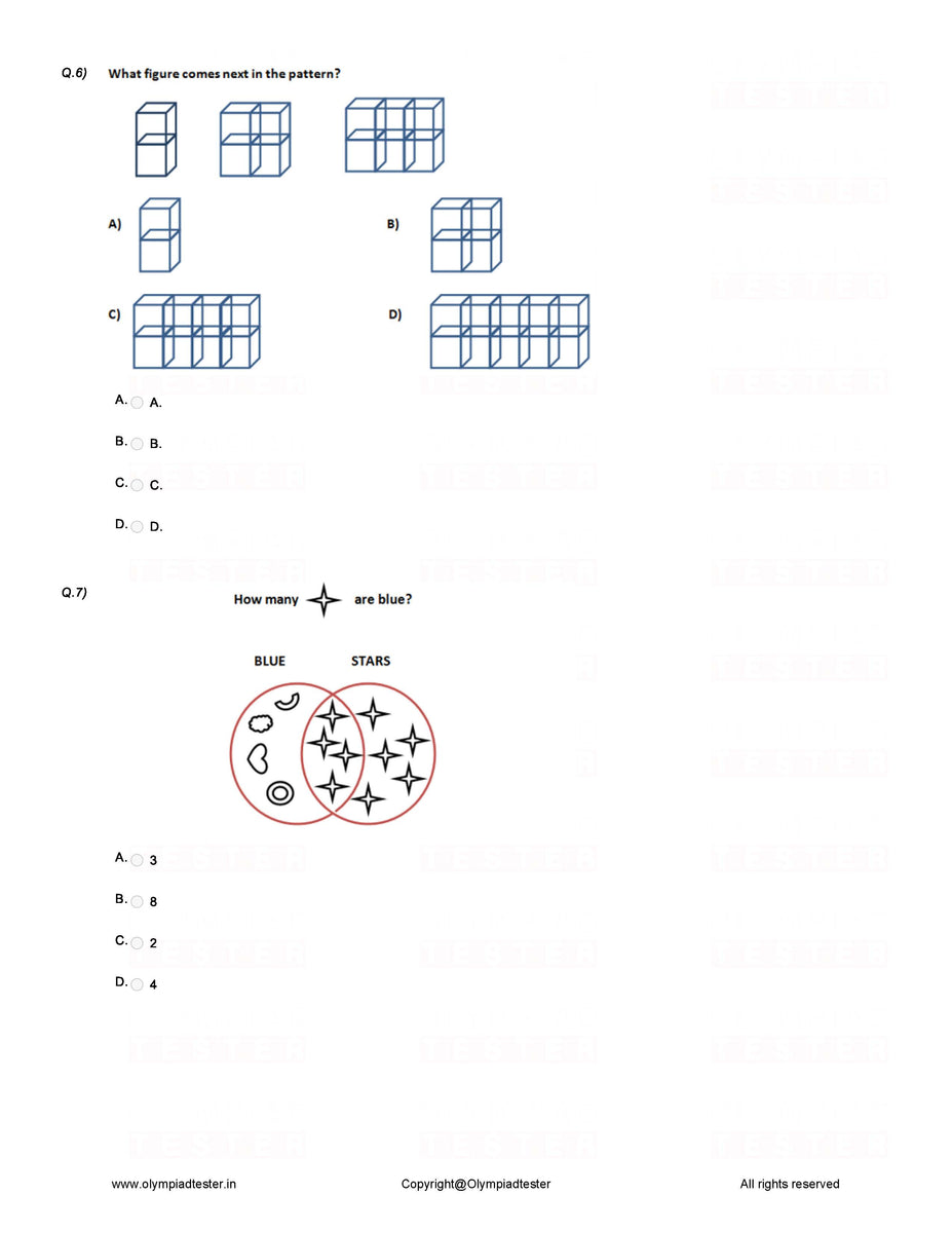 Maths Olympiad for Class 4 - Sample mock test paper 08 | Olympiad tester