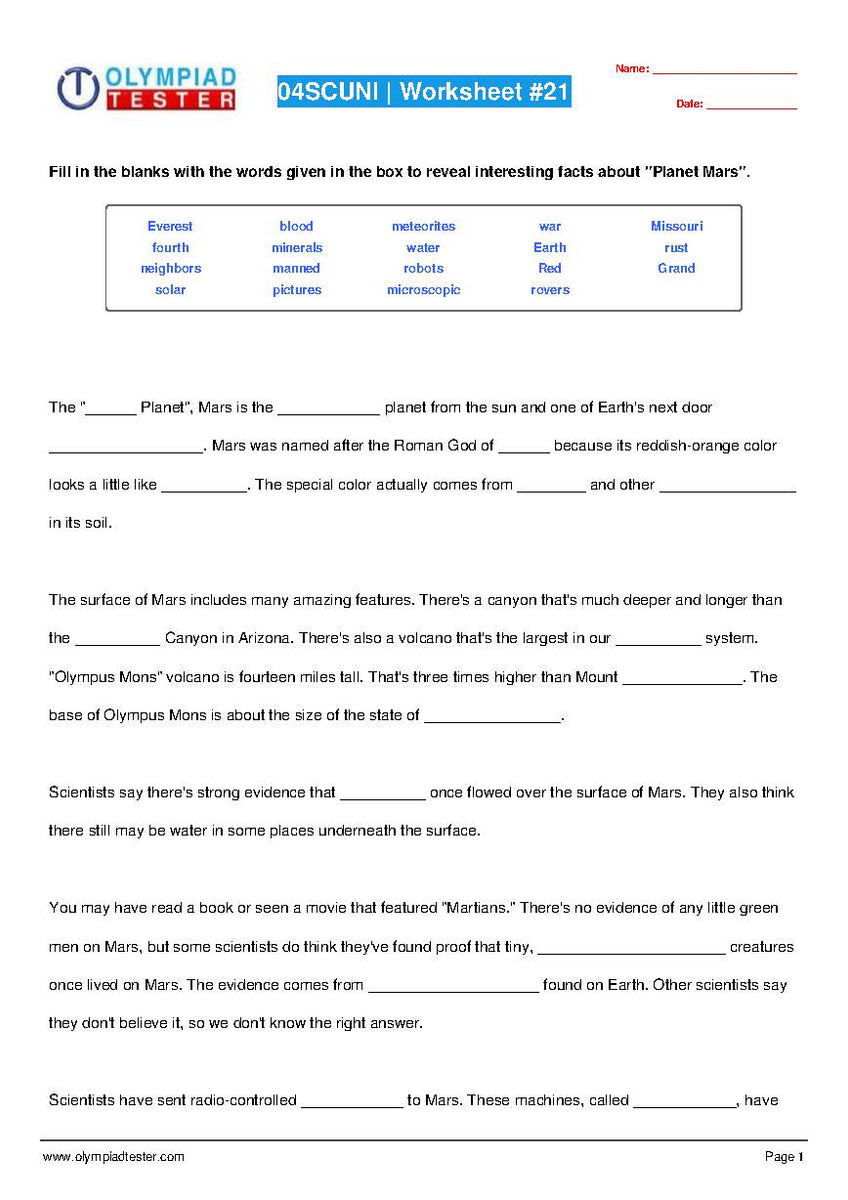 CBSE Class 4 Science HOTS Worksheets - Earth & Universe - Set 05 ...