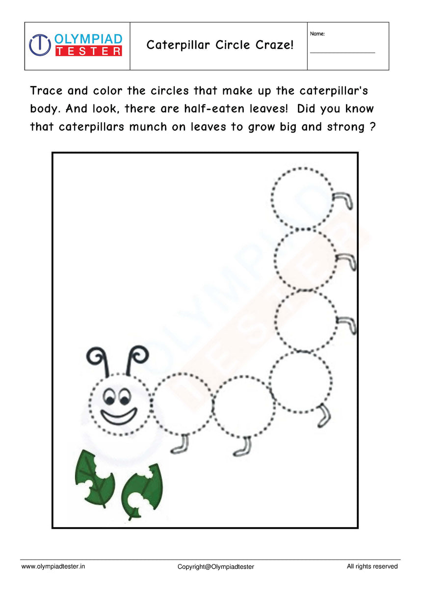 Hungry Caterpillar Worksheet | Olympiad tester