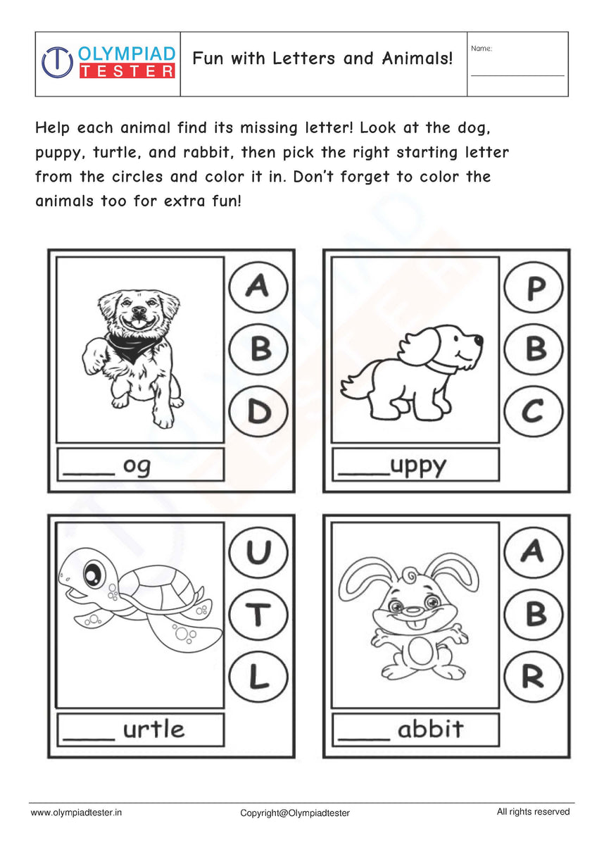 Fun with Letters and Animals! | Olympiad tester