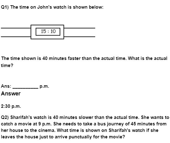 Class 4 Maths questions - Time - Set 07 | Olympiad tester