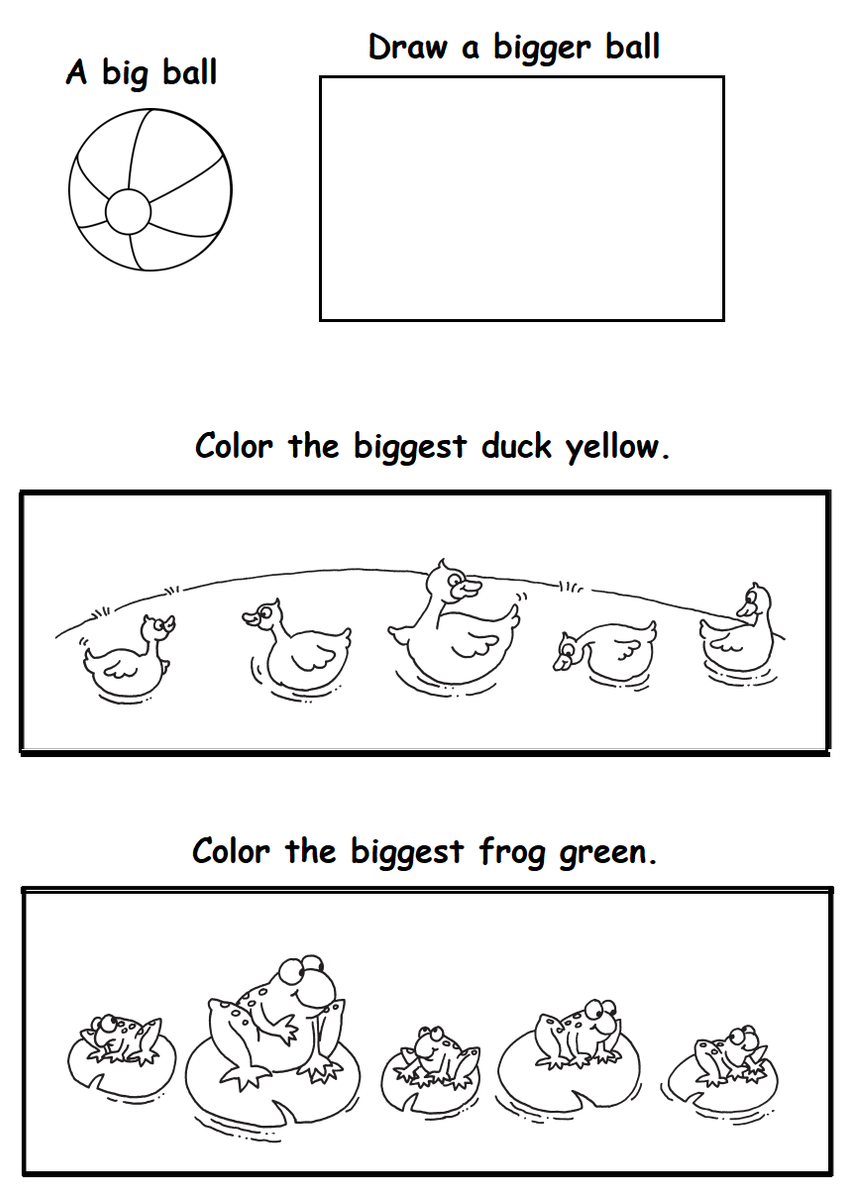 Kindergarten Math Worksheets - Measurements 19 | Olympiad tester