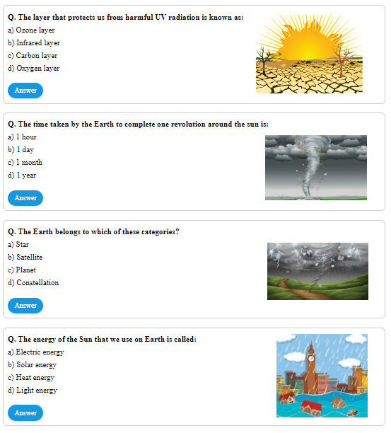 Class 3 GK Questions - Earth and environment | Olympiad tester