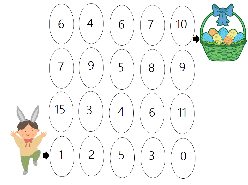 Easter Basket Number Maze | Olympiad tester