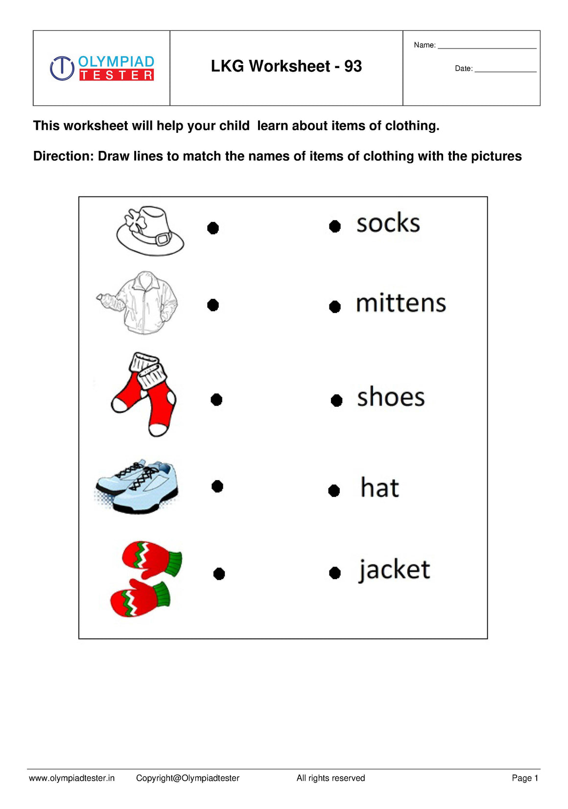 Kindergarten Worksheets– Tagged "LKG Worksheets"– Olympiad tester
