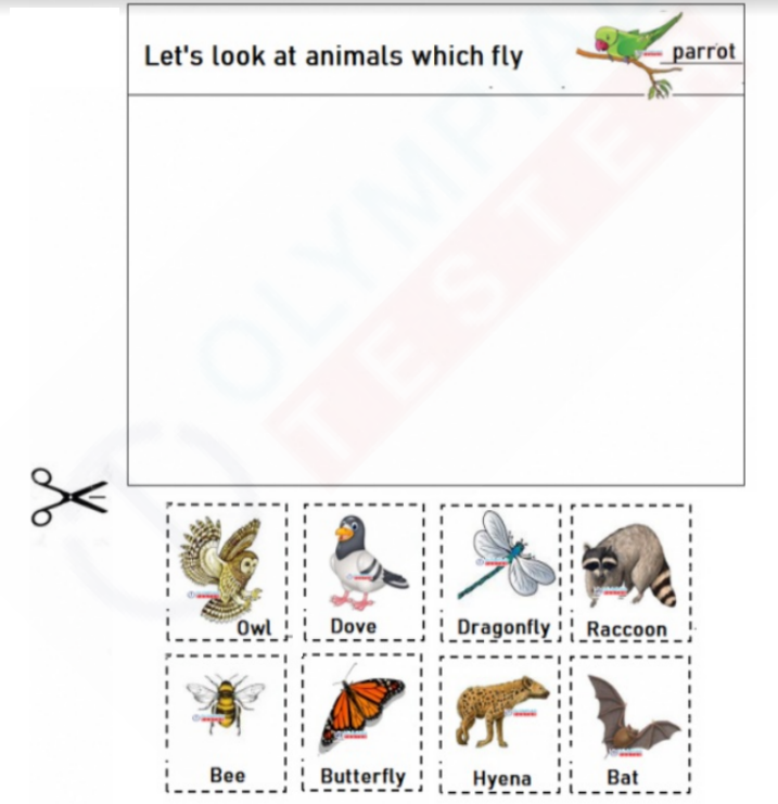Let's Fly with Animals! Free Kindergarten Cut and Paste Worksheet ...