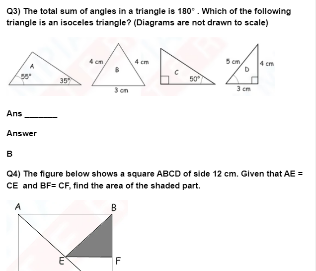 Geometry Worksheets for 4th Grade | Olympiad tester