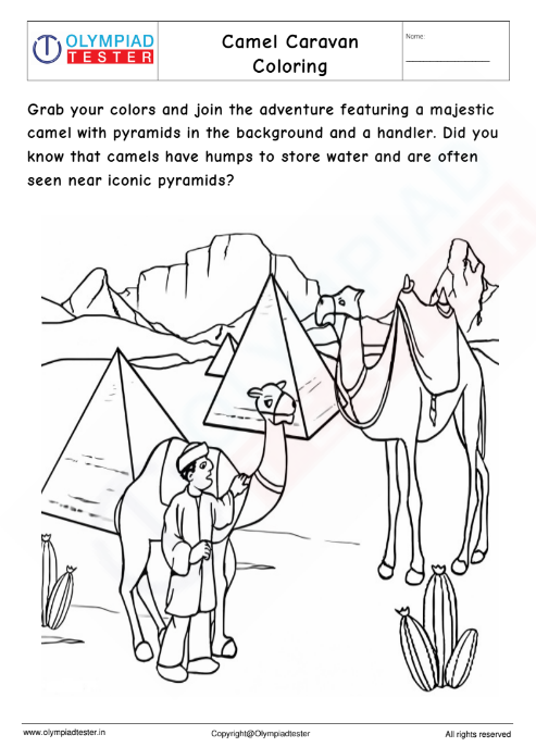 Camel Coloring Page | Olympiad tester