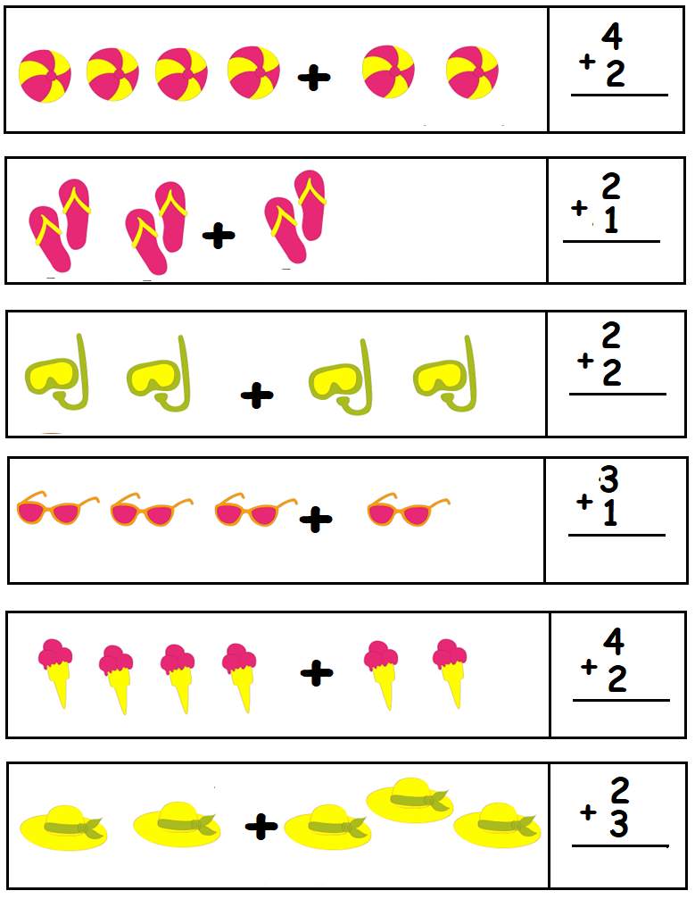 Summer Fun: Counting, Writing, and Adding Beach Items! | Olympiad tester