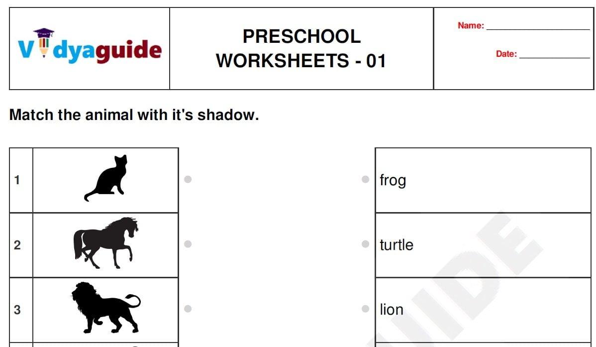 Printable Preschool pdf worksheet - 01 | Olympiad tester