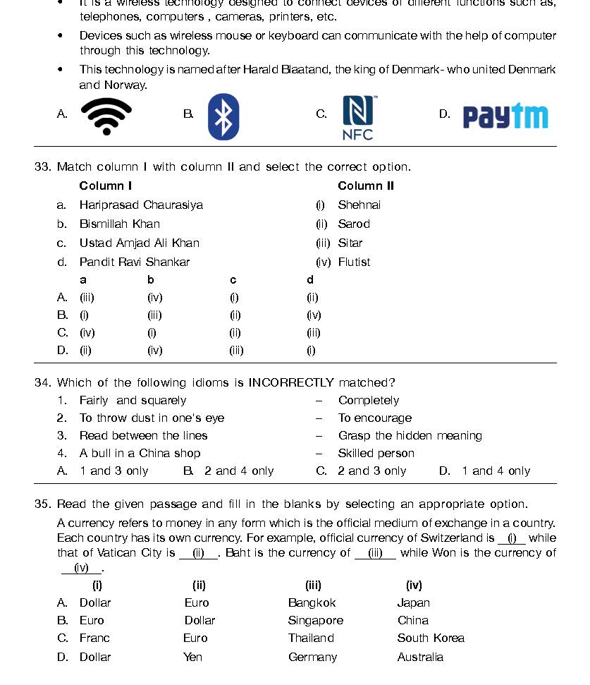 GK Olympiad for Class 7 - Sample question paper 01 | Olympiad tester