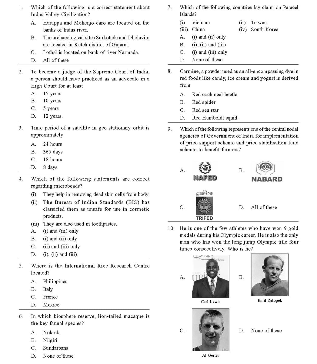 GK Olympiad for Class 9 - Sample question paper 03 | Olympiad tester