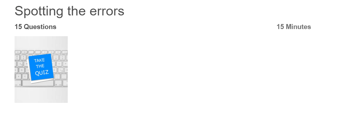 Verbal Ability - Spotting the error | Olympiad tester