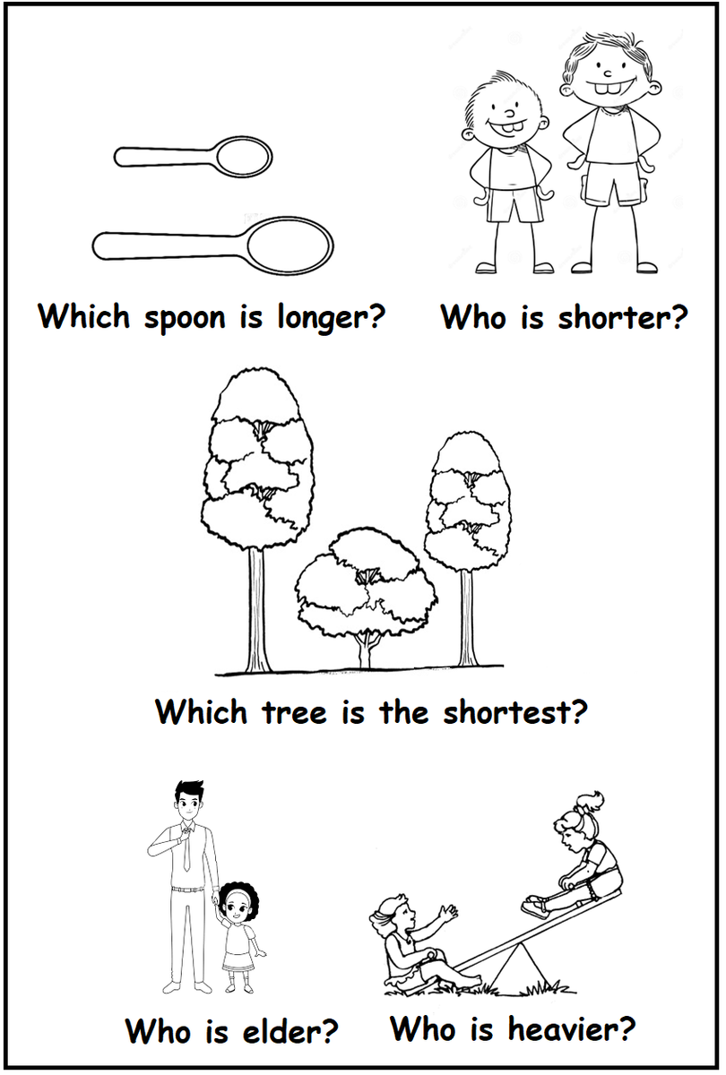 Kindergarten Math Worksheets - Measurements 27 | Olympiad tester
