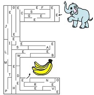 Kindergarten Maze Worksheets - Letter E Maze | Olympiad tester