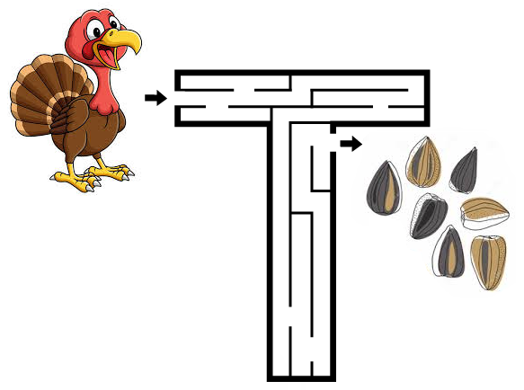 Kindergarten Maze Worksheet - Letter T | Olympiad tester