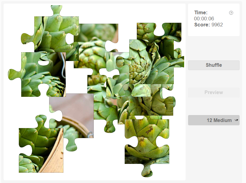 Puzzle - Vegetables - Artichoke | Olympiad tester