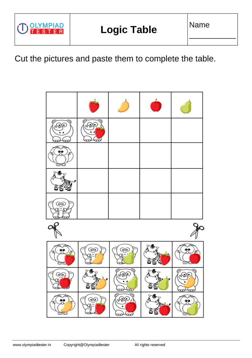 Logic Table # 7 | Olympiad tester