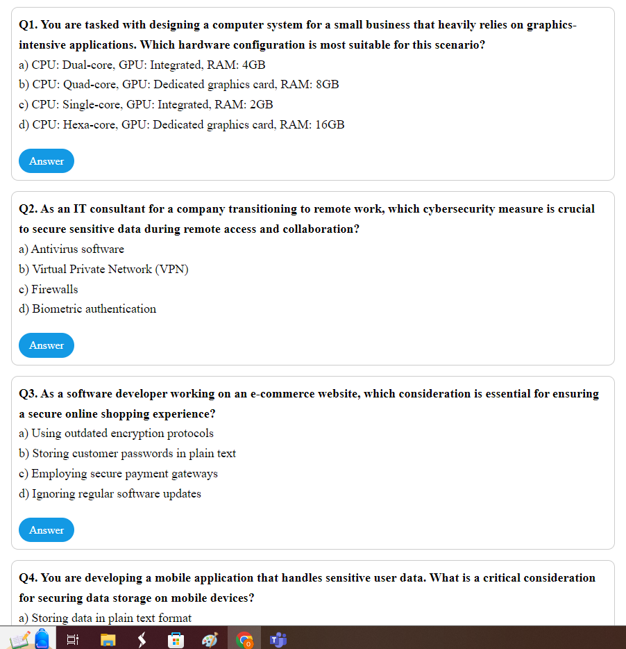 Cyber Olympiad Class 10 - Sample question paper 16 | Olympiad tester