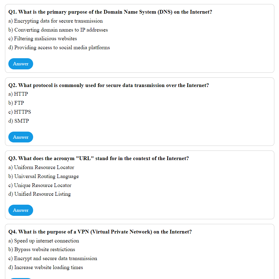 Cyber Olympiad Class 10 - Sample question paper 14 | Olympiad tester