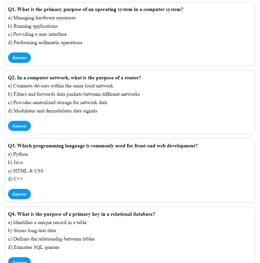 Cyber Olympiad Class 10 - Sample question paper 18 | Olympiad tester