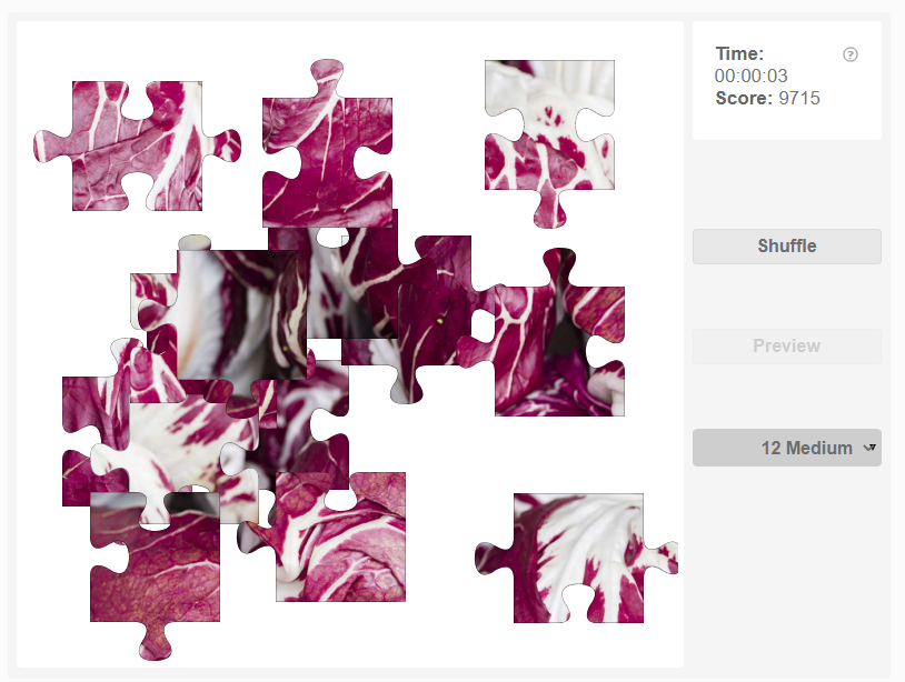 Puzzle - Vegetables - Radicchio | Olympiad tester