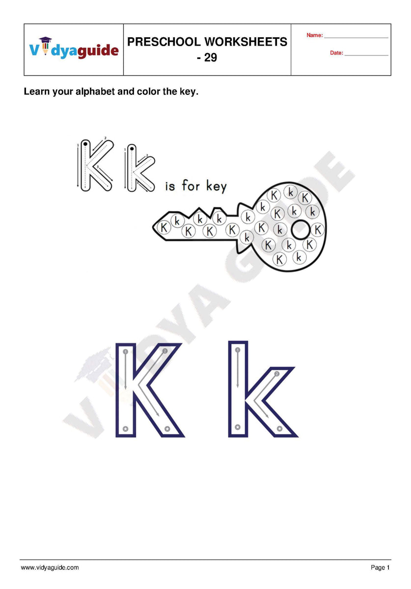 Free Printable Preschool worksheet - 29 | Olympiad tester