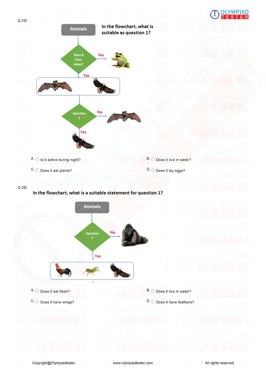 Class 1 Science - Mock test 10 | Olympiad tester
