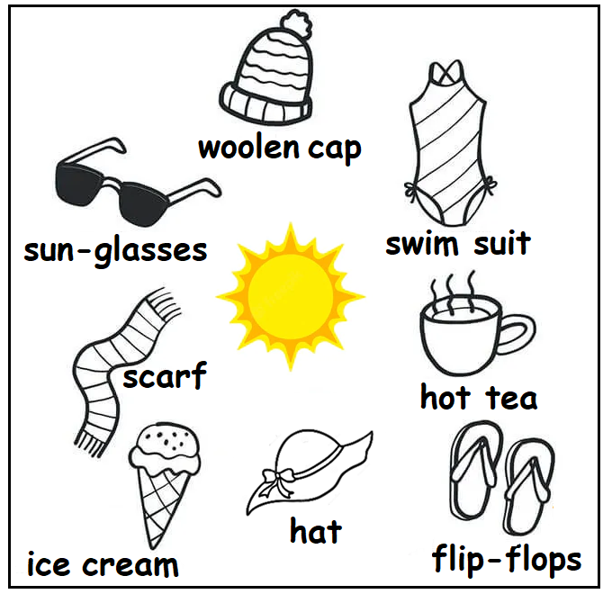 Free Preschool Worksheets - Weather 08 | Olympiad tester