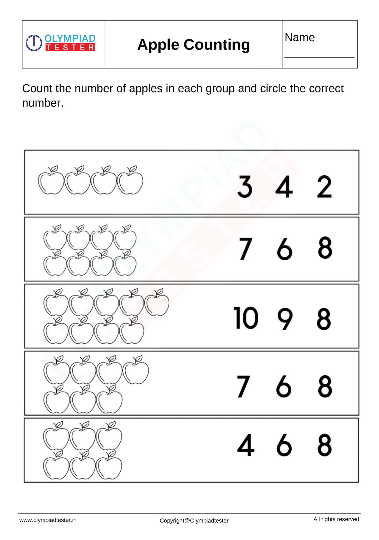 UKG Maths Worksheets | 300 Printable Mathematics Worksheets for UKG ...