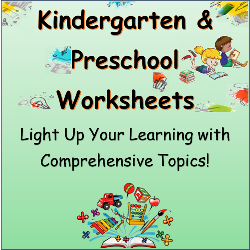 450+ Printable Kindergarten Worksheets PDF - Instant Download ...